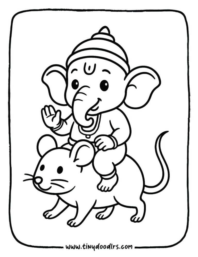 Top 7+ Drawing Of God Ganesha - Free Printable Coloring Pages