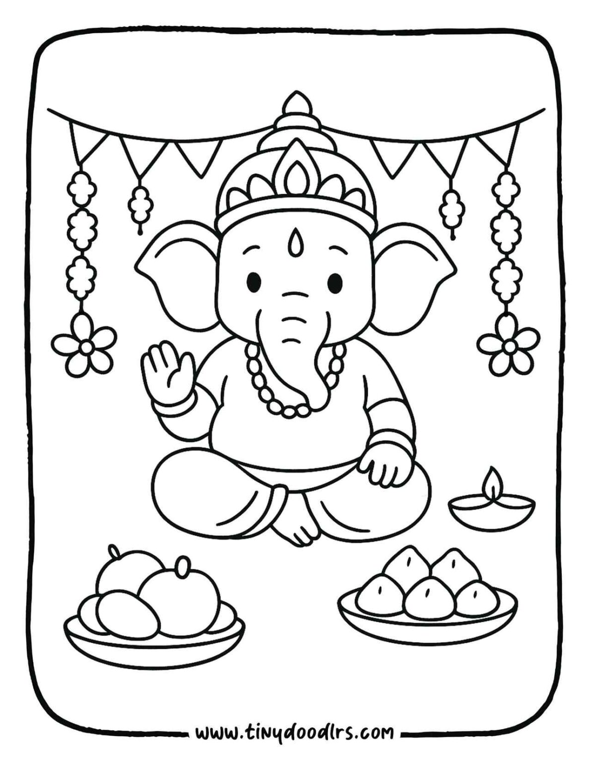 Top 7+ Drawing Of God Ganesha - Free Printable Coloring Pages