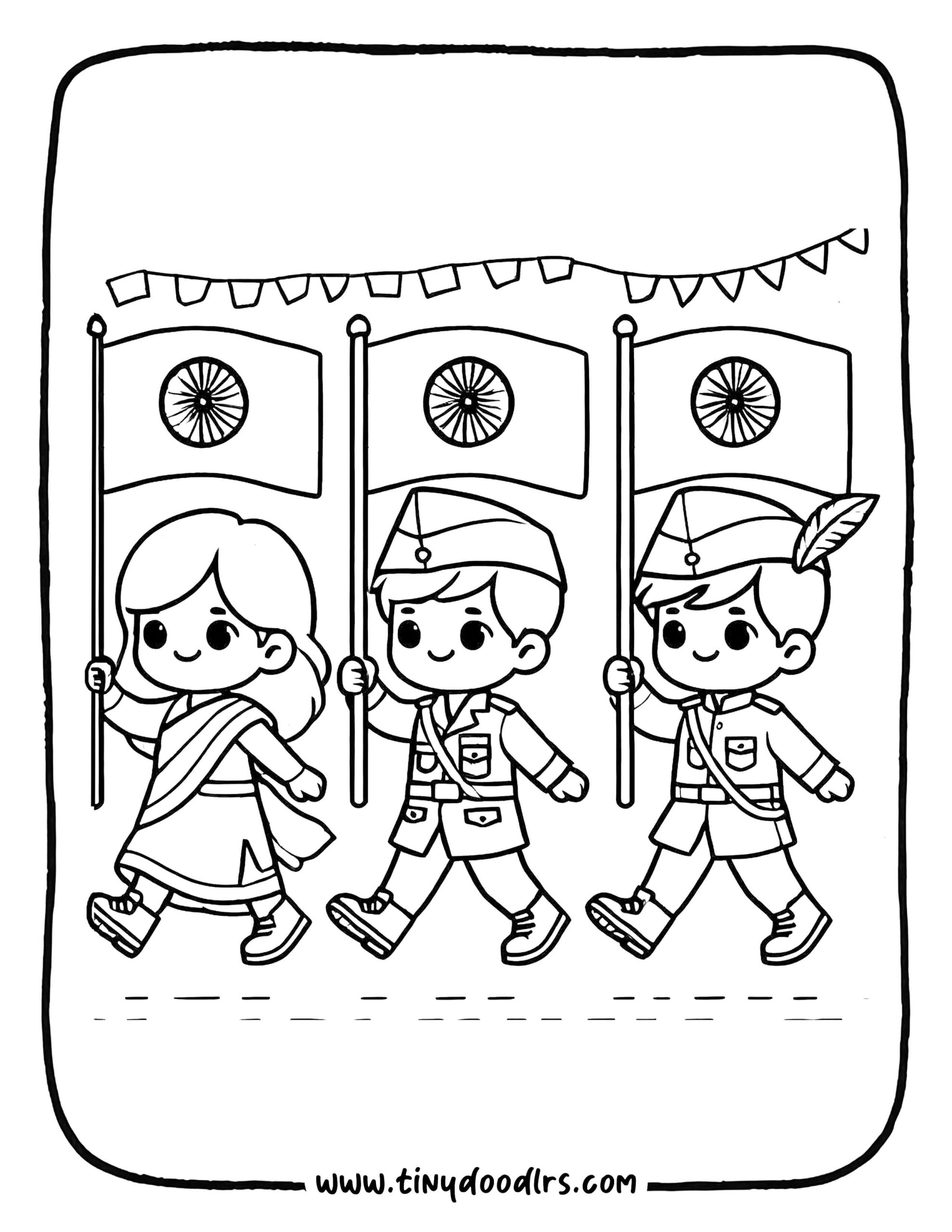 Easy 10+ India Flag Drawing And Coloring Pages For Kids