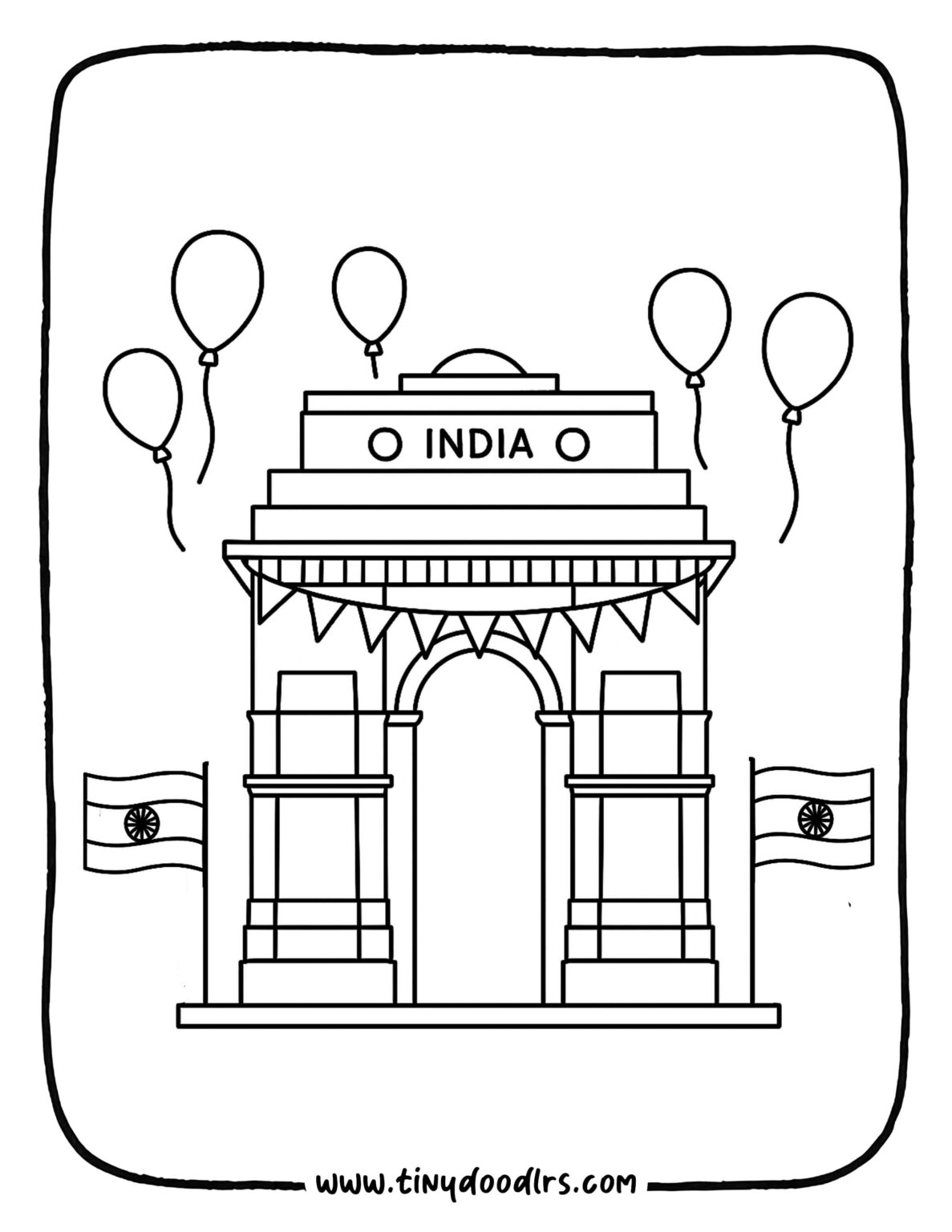 Easy 10+ India Flag Drawing And Coloring Pages For Kids
