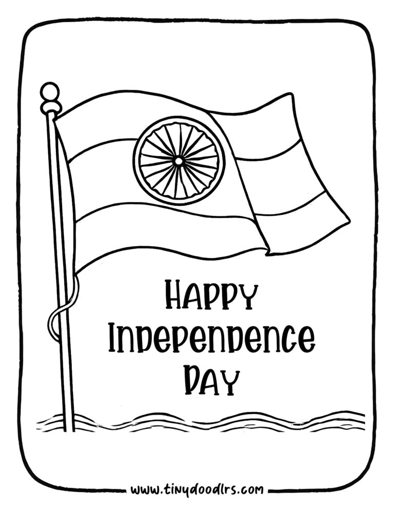 Easy 10+ India Flag Drawing And Coloring Pages For Kids