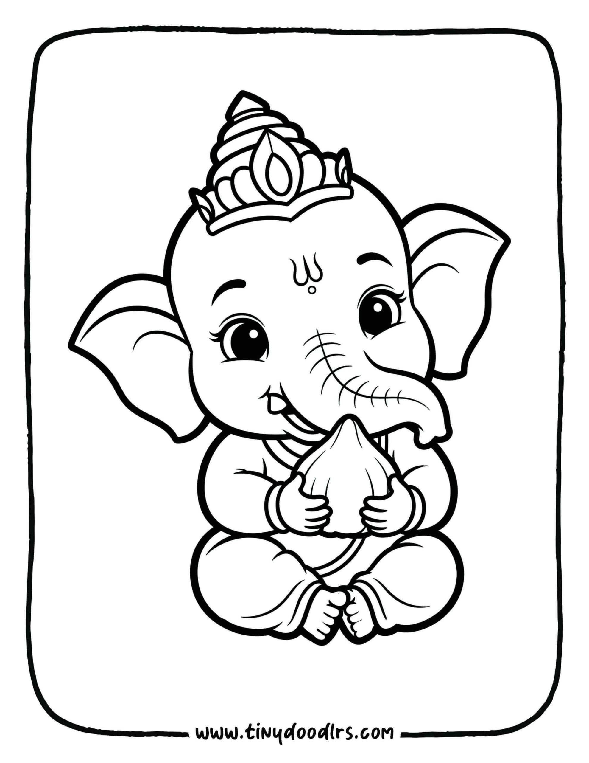 10+ Free And Easy Ganpati Bappa Drawing & Coloring Pages