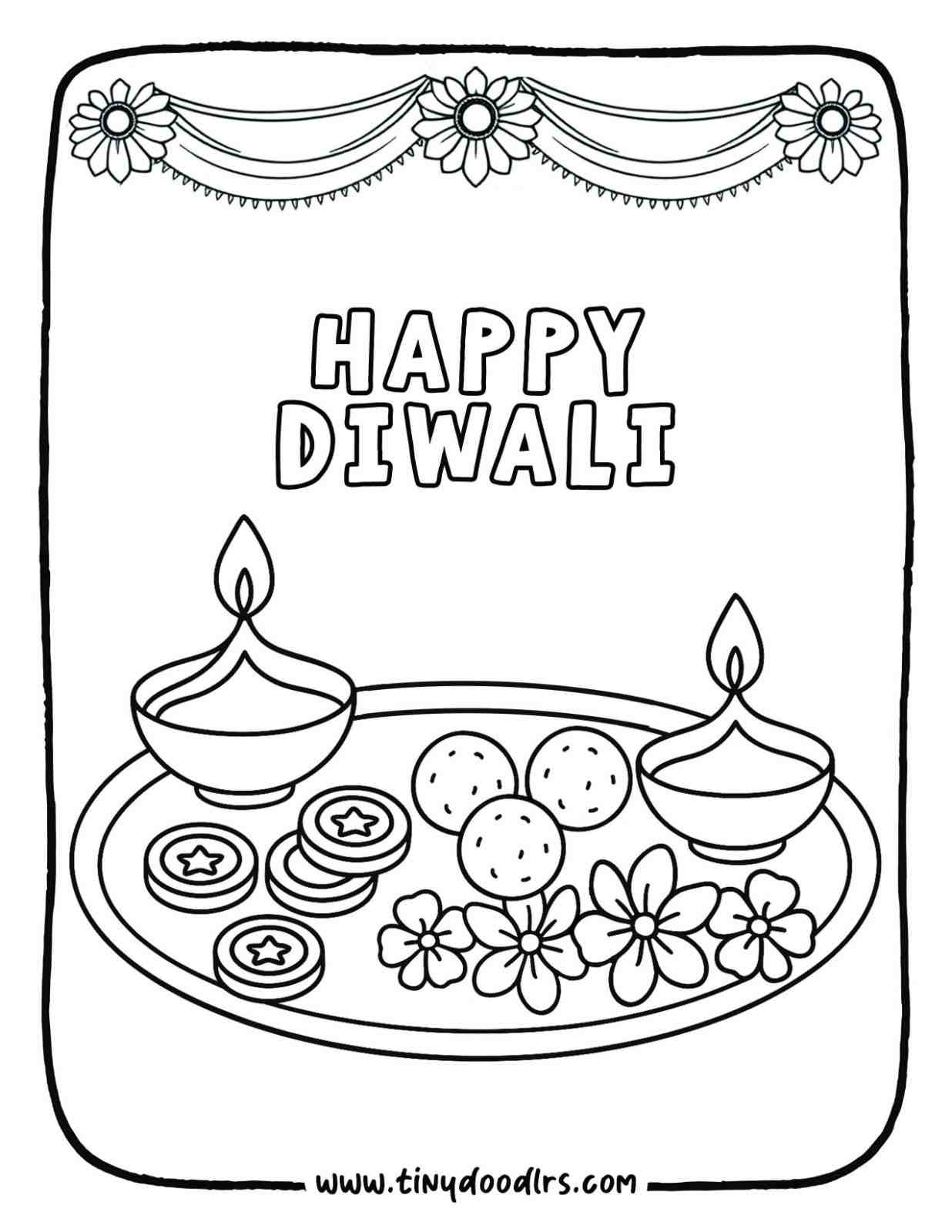 25 Beautiful Diwali Festival Drawing And Coloring Pages