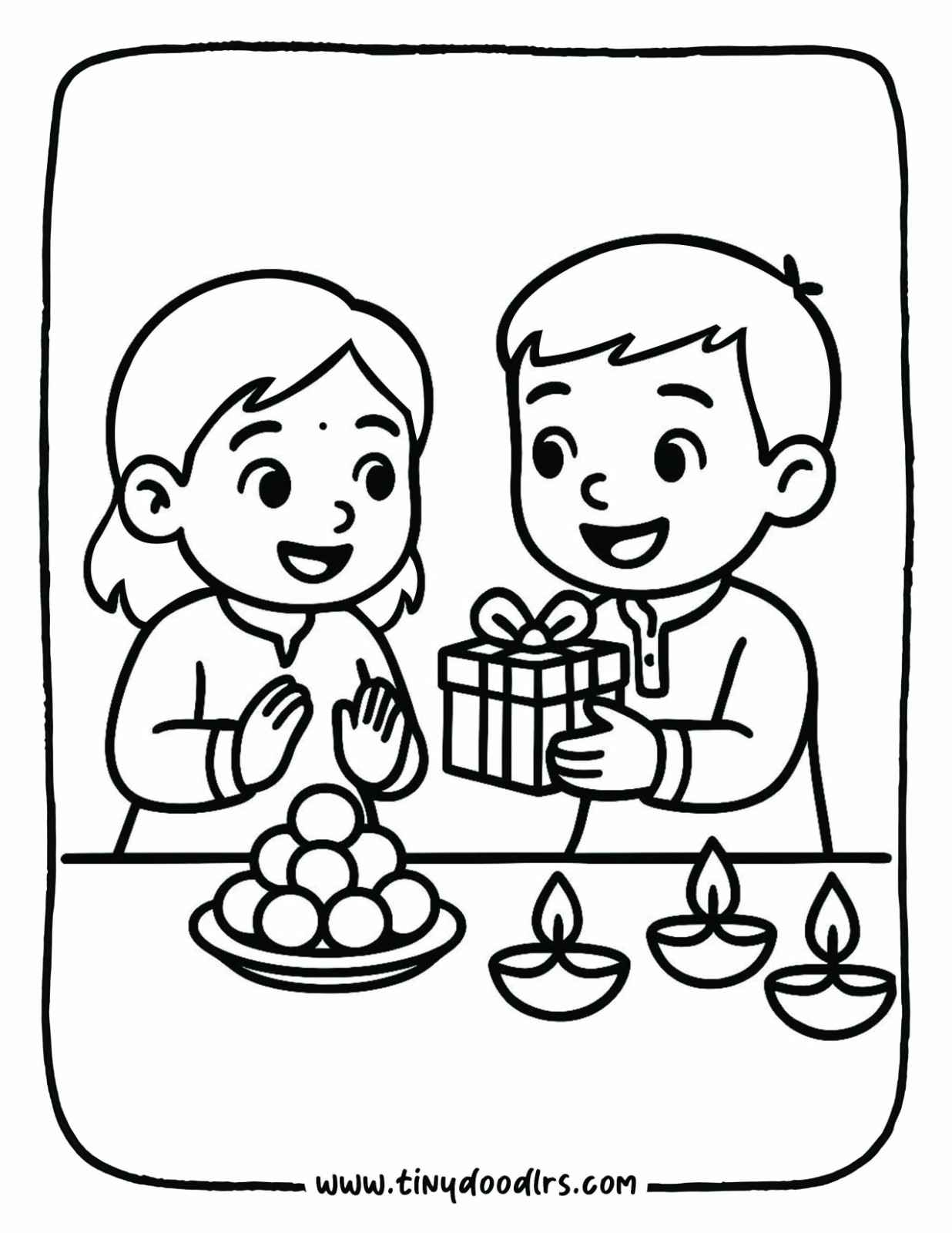 25 Beautiful Diwali Festival Drawing And Coloring Pages