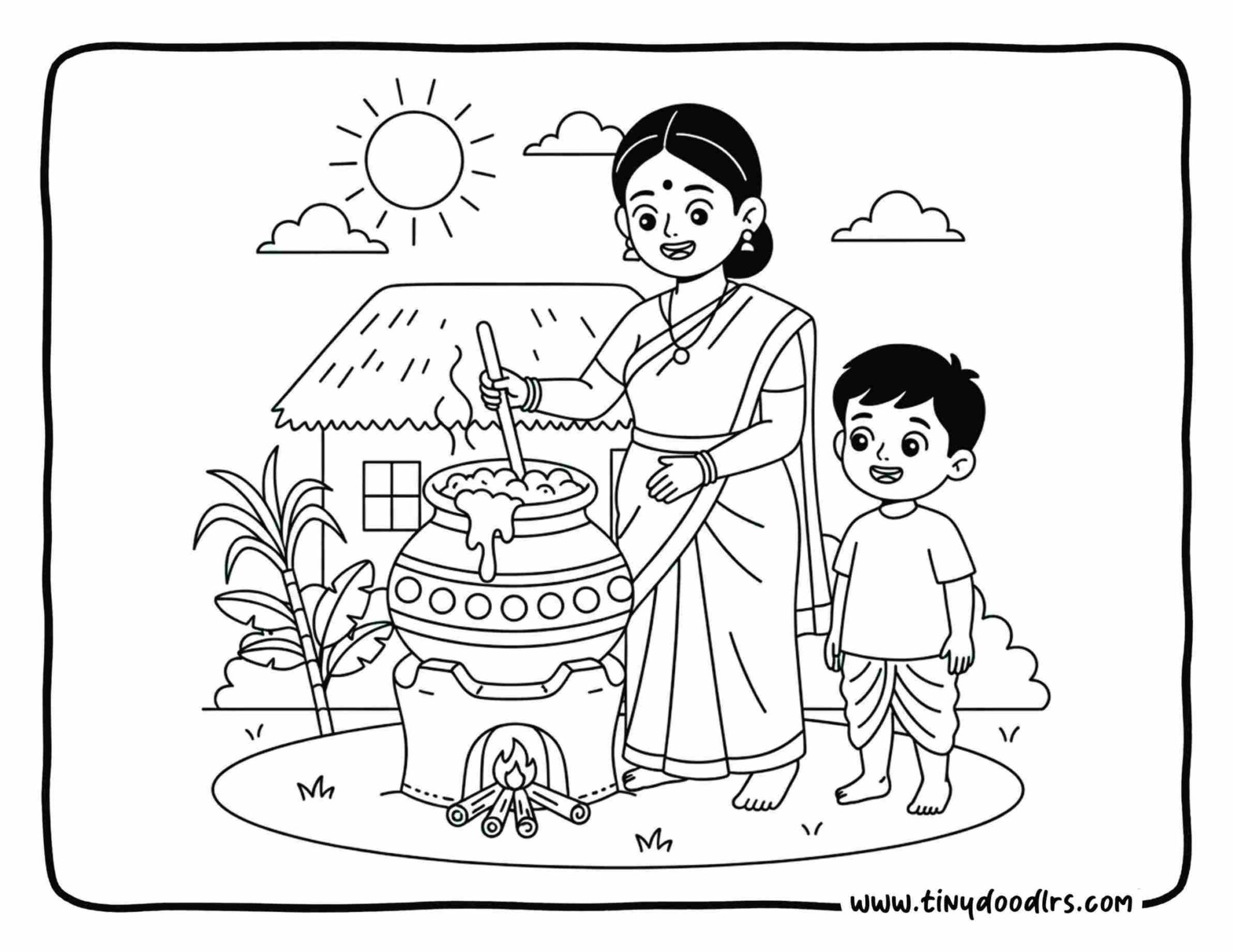 15+ Easy And Beautiful Pongal Drawing Ideas For Kids