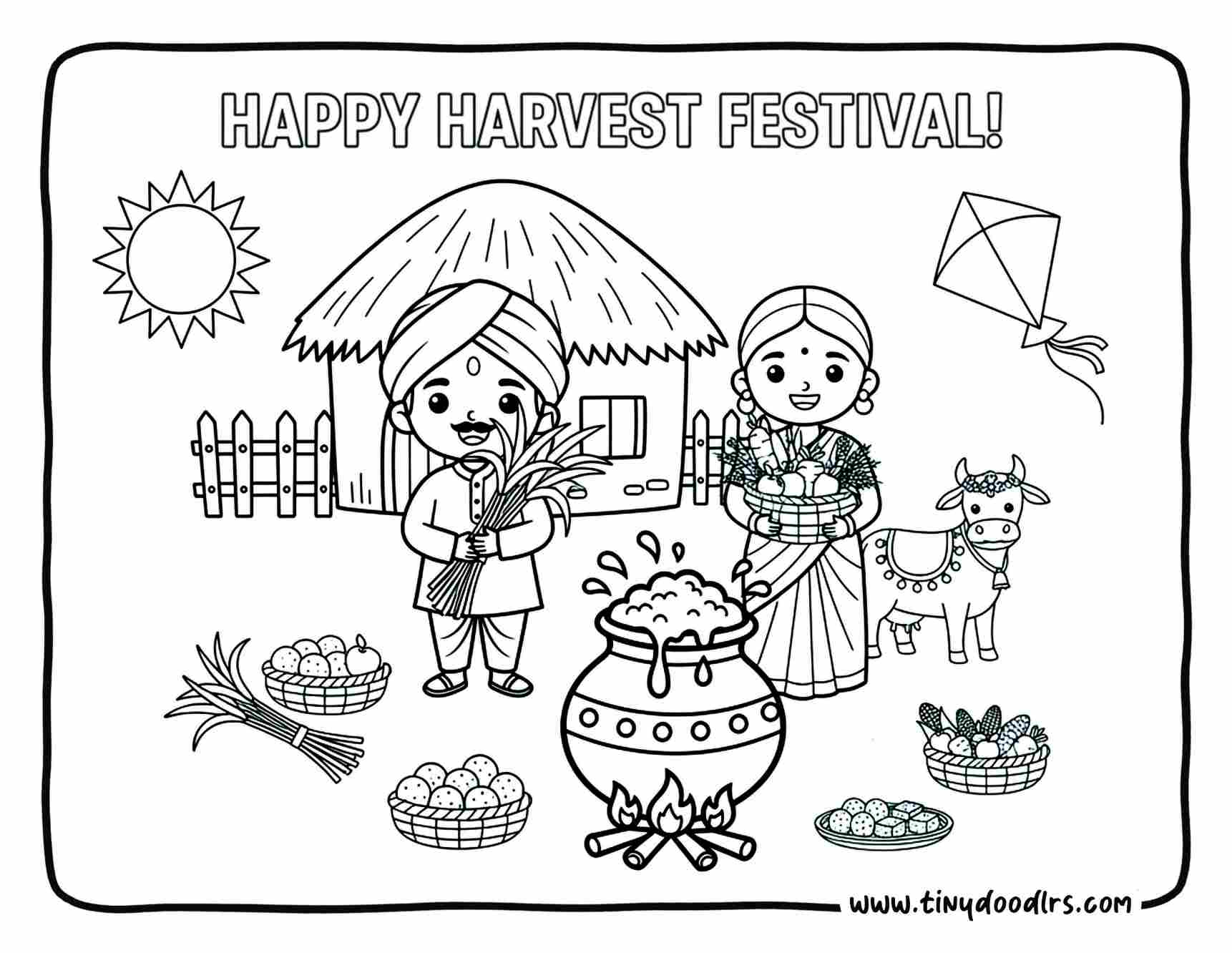 15+ Easy And Beautiful Pongal Drawing Ideas For Kids